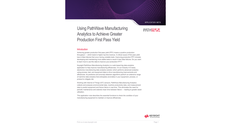 PM2288A PathWave Manufacturing Analytics | Keysight